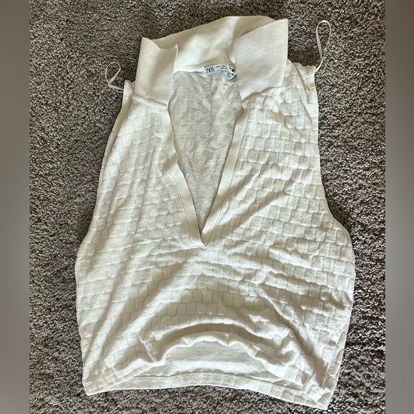 Zara | Tops | Zara White Top Cover Up | Poshmark